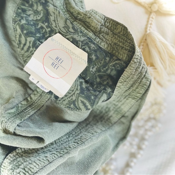 Anthropologie | Jackets & Coats | Hei Hei S Sp Sage Army Green Belted ...